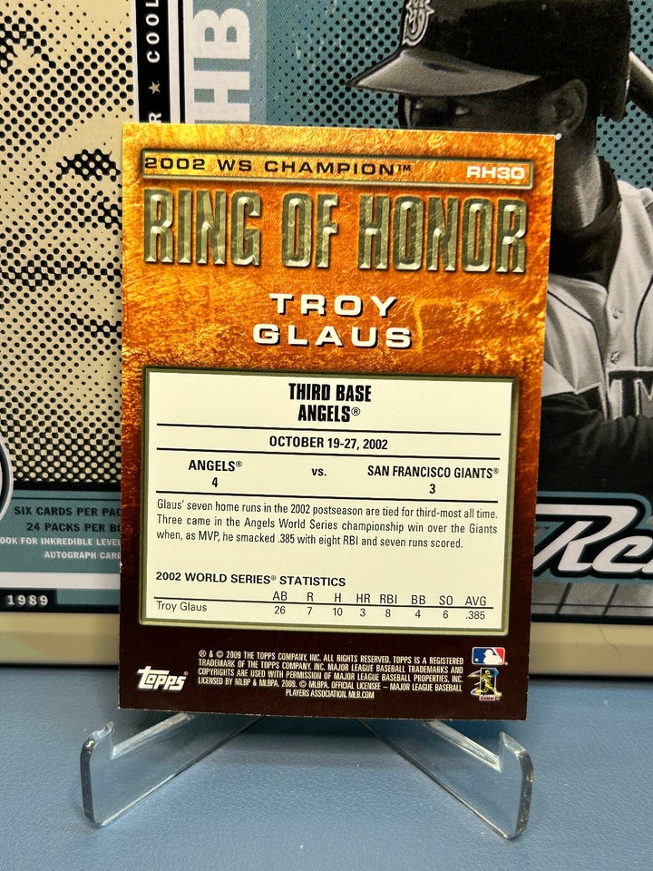 2009 Topps Ring Of Honor #RH30 Troy Glaus | eBay