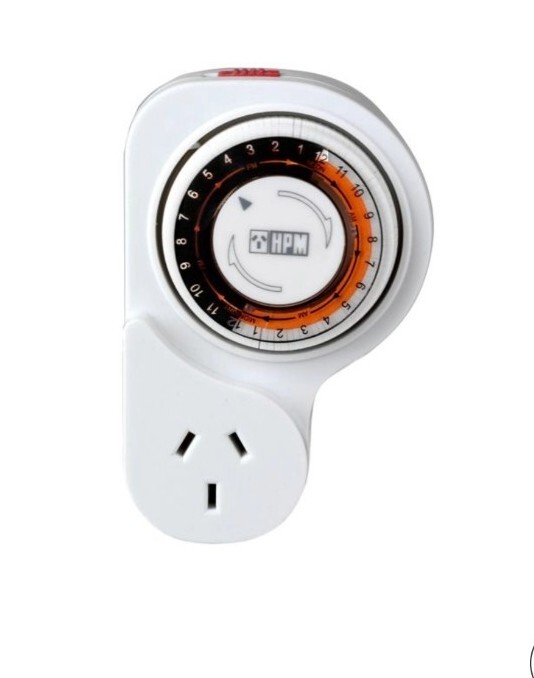 HPM 24 Hour Analog Timer With Offset Mechanical Power Point LIGHT TOYS hpm-24-hour-analog-timer-with-offset-mechanical-power-point-light-toys