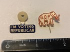 2- Vintage I’M VOTING REPUBLICAN & G. O. P. Pins FREE SHIPPING | eBay