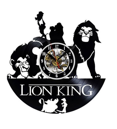 The Lion King Vinyl Wall Clock - Retro Decor - Unique Home Accent ...