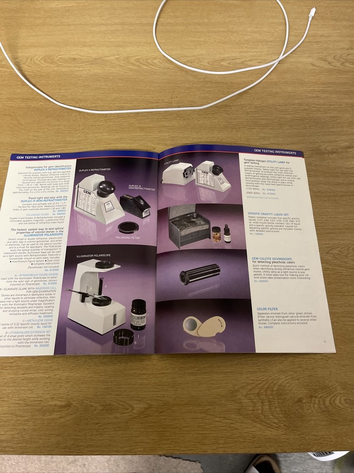 Rare GIA Gem Instruments Vintage Tools Catalogue Gemolite Microscope ...