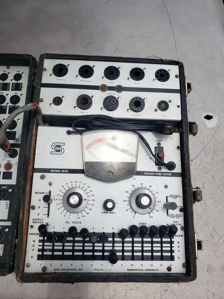 vintage SECO 107B Dynamic Mutual Conductance Tube Tester | eBay