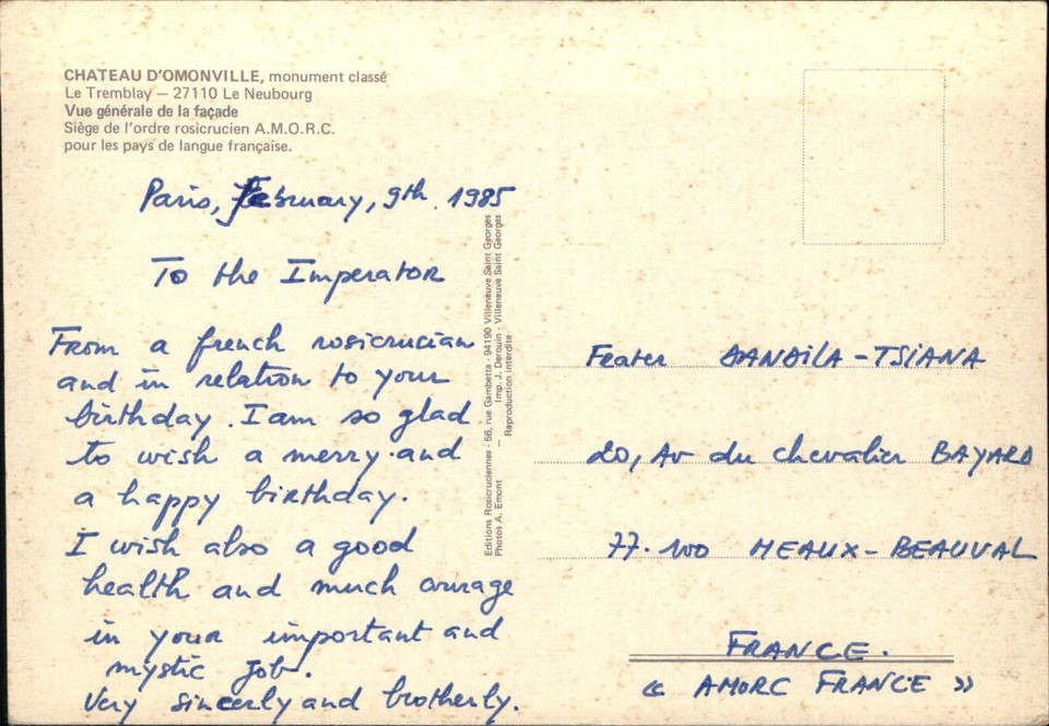 Le Tremblay-Omonville Normandy France chateau vintage postcard sku905 ...