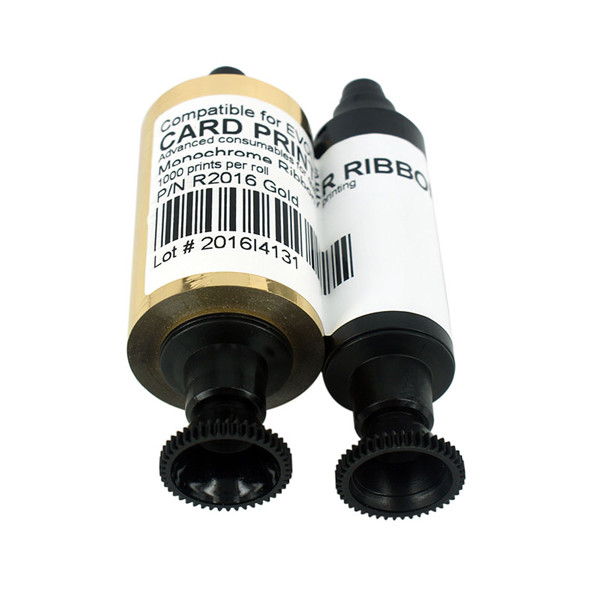 Ribbon for Evolis Pebble Dualys 3 Securion Printers R2016 Gold 1000 ...