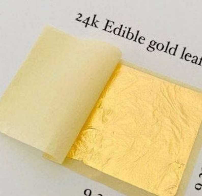100 Sheets 24K Gold Leaf Sheets, Edible Gold Leaf Sheets | eBay
