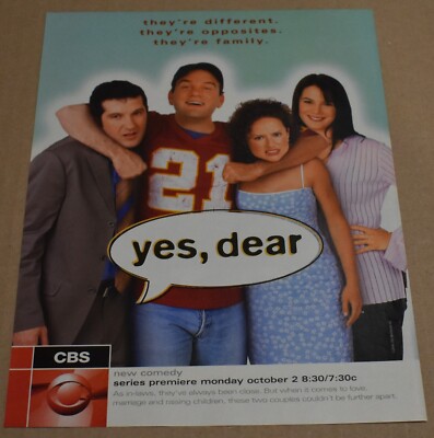 2000 Print Ad Yes Dear New CBS Comedy Opposites Family Different TV ...
