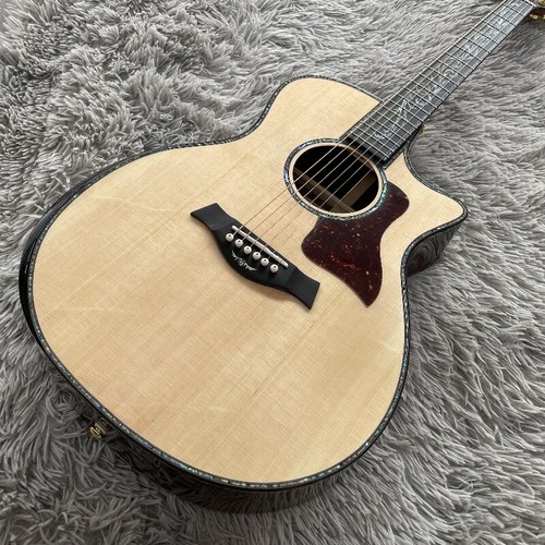 Handmade PS14 Acoustic Guitar Nature Solid Spruce Top Real Abalone ...