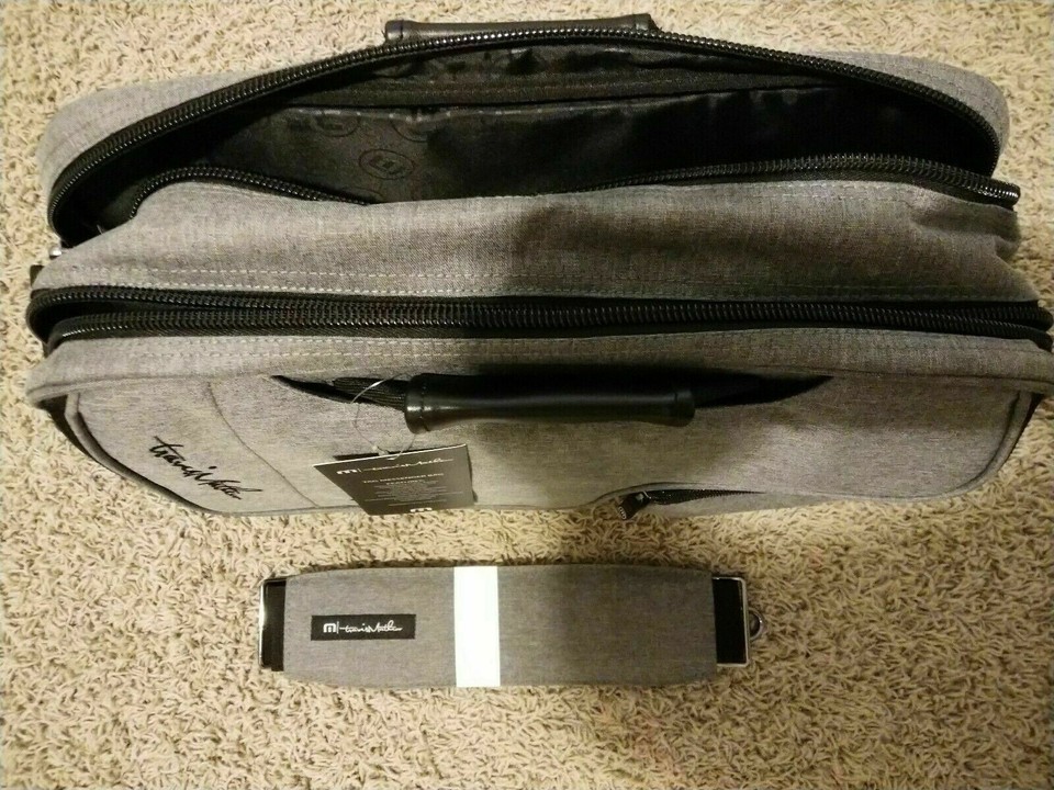 NEW Travis Mathew Tag Messenger Bag Silver Laptop Notebook Tote ...