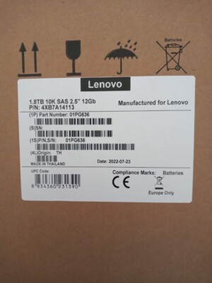 Brand New Lenovo 4XB7A14113 1.8TB 10K SAS 2.5" 12GB HDD - 01PG636 | eBay