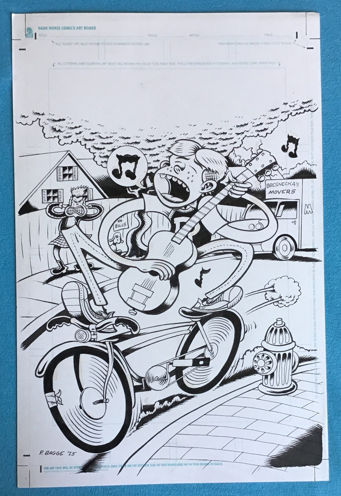 Peter Bagge ARCHIE #1 (2015) Newbury Comics Variant Cover Original Art ...