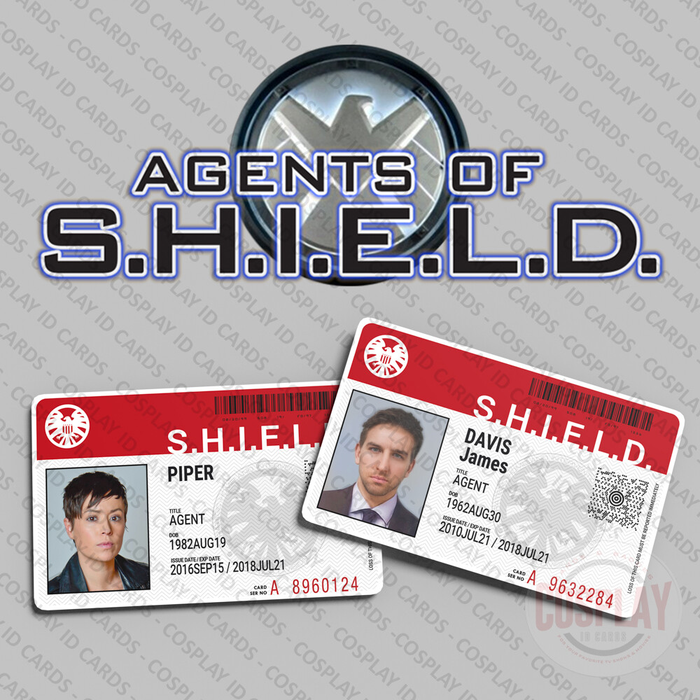 Agents of SHIELD RED ID Badge | Agent Davis | Agent Piper | Screen ...
