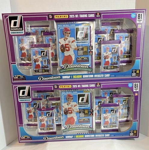 LOT OF 2 - 2025 Panini Donruss NFL Football Costco Bundle Box Downtown ...