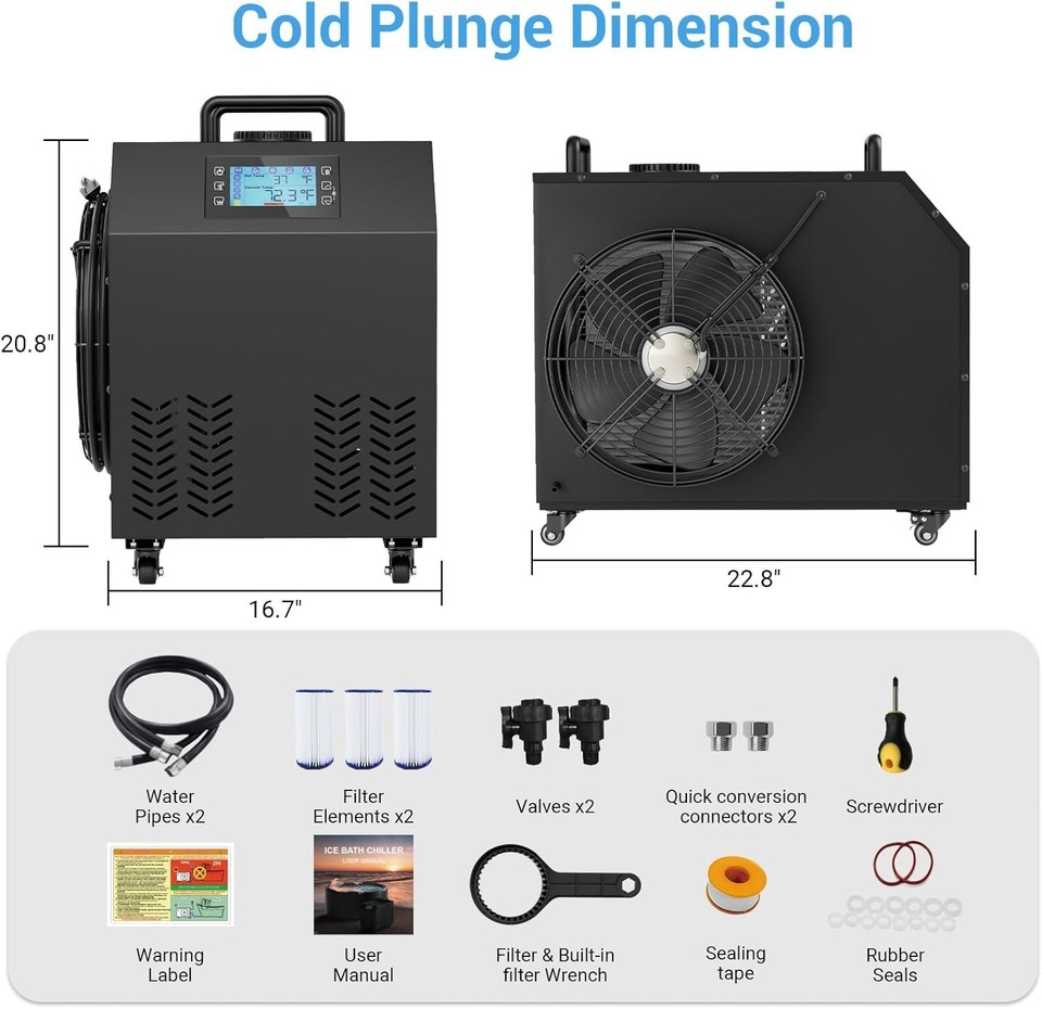Pro Water Chiller Cold Plunge Ice Bath Chiller Cooler with Built Filter ...