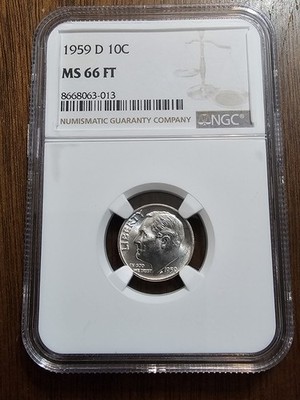 1959-D NGC MS66FT ROOSEVELT DIME 10c MS 66 FT FULL TORCH | eBay