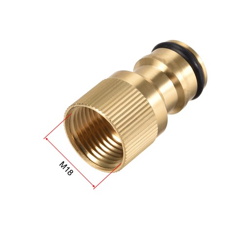 Brass Faucet Tap Quick Connector M18 Female Thread Hose Pipe Adapter ...