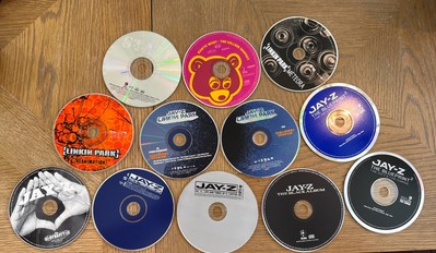Lot Of 12 CDs/ DVDs Including Jay-Z, Kanye West, Linkin Park, Very Good ...