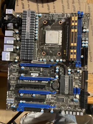 MSI 790FX-GD70 MOTHERBOARD, AMD PHENOM II x6 CPU, 8 GB DDR3 RAM -TESTED ...