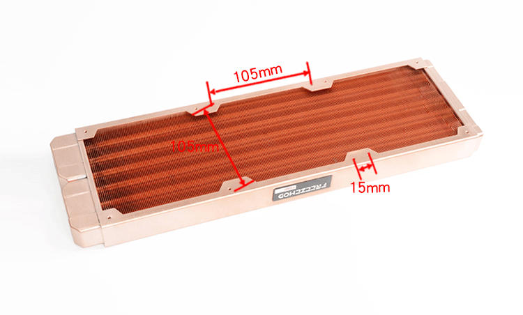 FreezeMod 360mm G1/4" Threads ALL Copper Radiator for PC Water Cooling ...