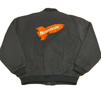 VTG NICKELODEON NICKTOONS BLUE CAST CREW ONLY JACKET ANIMATION COAT XL ...