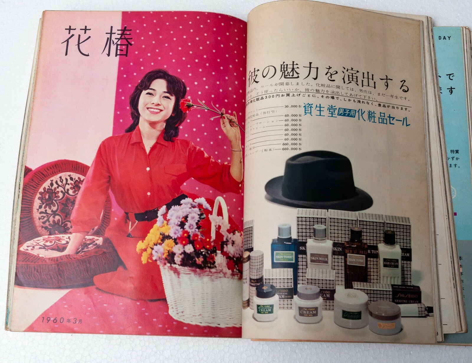 SHISEIDO Hanatsubaki Japanese Vintage Magazine Cosmetic Cool Beauty ...