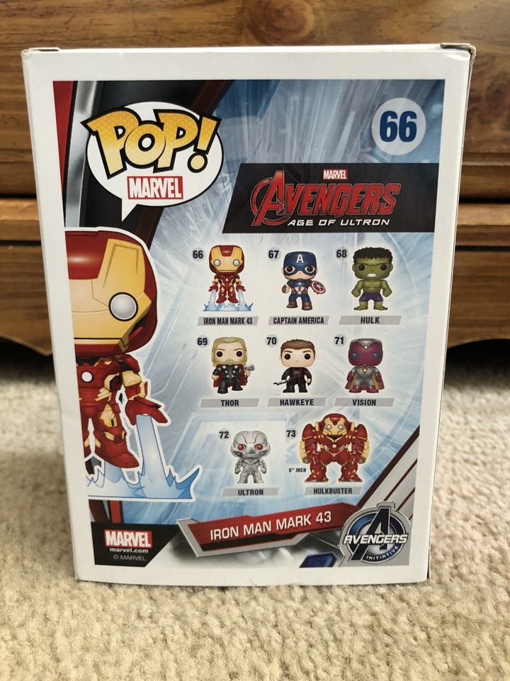 NEW Funko Pop 66 Marvel Avengers Age Of Ultron Iron Man Mark 43 Vaulted ...
