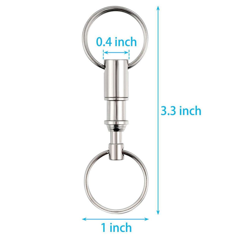10-Pack Detachable Pull Apart Quick Release Keychain Key Rings Key ...