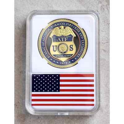 DEPT OF ALCOHOL TOBACCO FIREARMS (ATF) Special Agent Challenge Coin ...