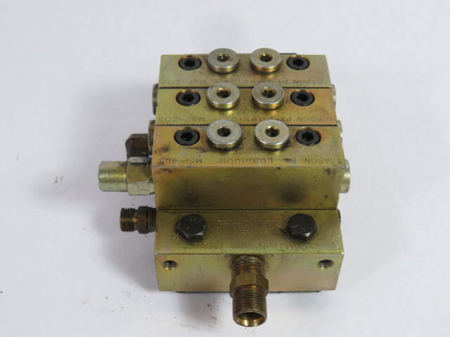 Trabon MSP-40S Lubrication Block W/ Divider Valve 2x MSP-20S 1x MSP-40S ...