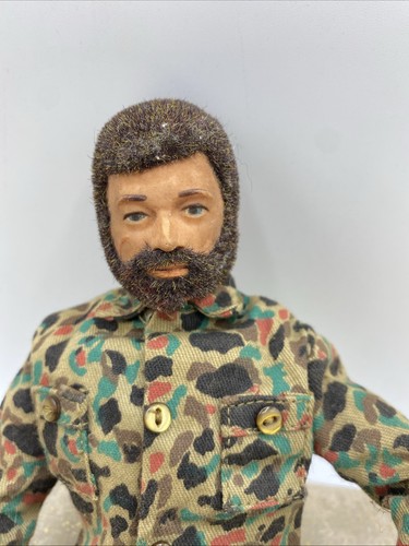 Land Adventurer Flocked Brown Hair & Beard 12" GI Joe With Bag 1970 ...