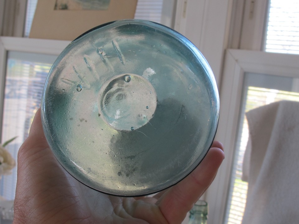 Rare Antique 1900-1910 BALL with "Triple L" Jar No Mason Aqua Blue ...