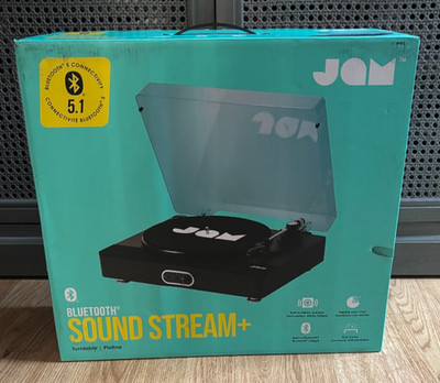 Jam Sound Stream+ Turntable Black Bluetooth All In One Vinyl Record ...