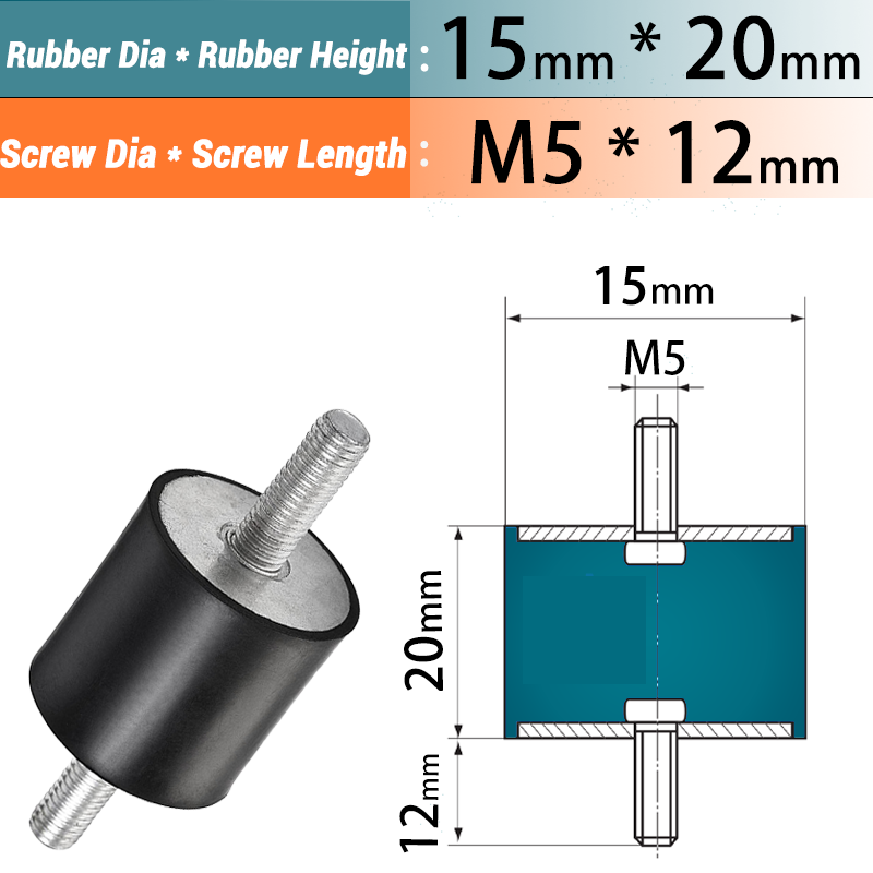 M3 M4 M6 M8 M10-M16 Male Anti Vibration Rubber Mount Car Bobbin ...
