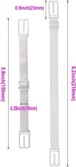 4 Pack Woman Bra Anti-Slip Strap Holder Elastic Clips Adjustable Back ...