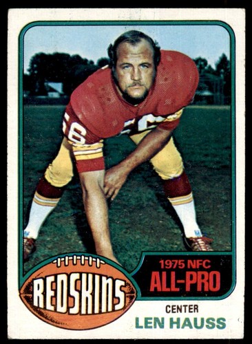 1976 TOPPS LEN HAUSS . WASHINGTON REDSKINS #370 | eBay