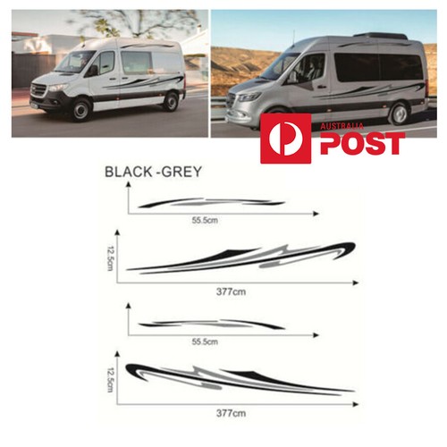 AU 2x Camper Van Side Body Graphic Stripe Decals Sticker For Mercedes ...