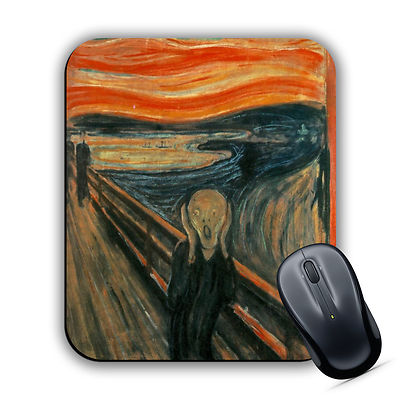The Scream Edvard Munch High Quality Printed Soft MOUSE MAT Pad Classic ...