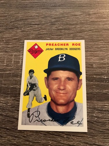 1954 Topps Baseball Reprint # 14 Preacher Roe -- Brooklyn Dodgers ...