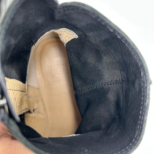 Frye Ray Seam Short Leather Western Boots US 9.5 M Black Ankle Zip ...