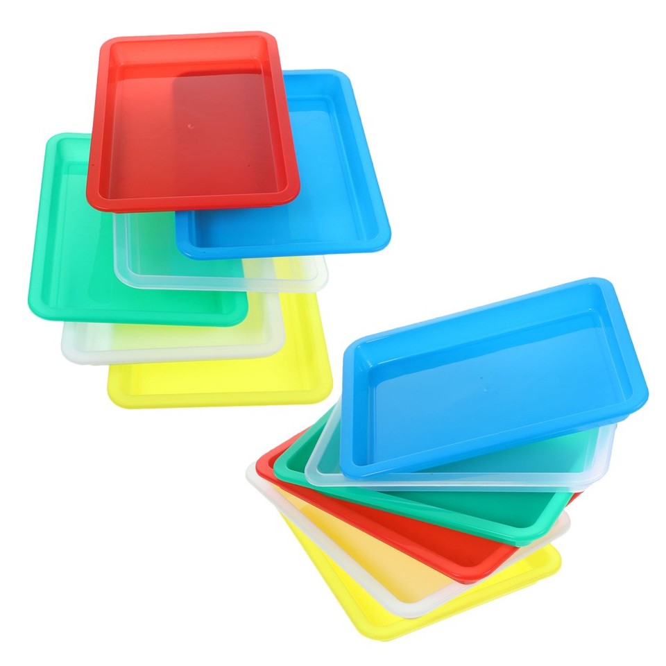 12 Pcs Plateau De Rangement Plastique Bac Peinture Barquette Artisanale ...