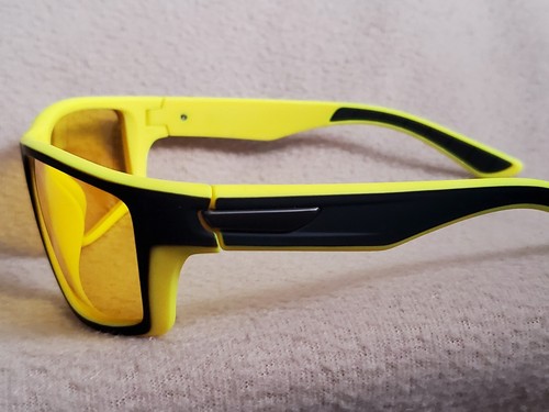 Unisex Polarized Glare Reduction Yellow Lens Black Frame Cook Cheetah ...