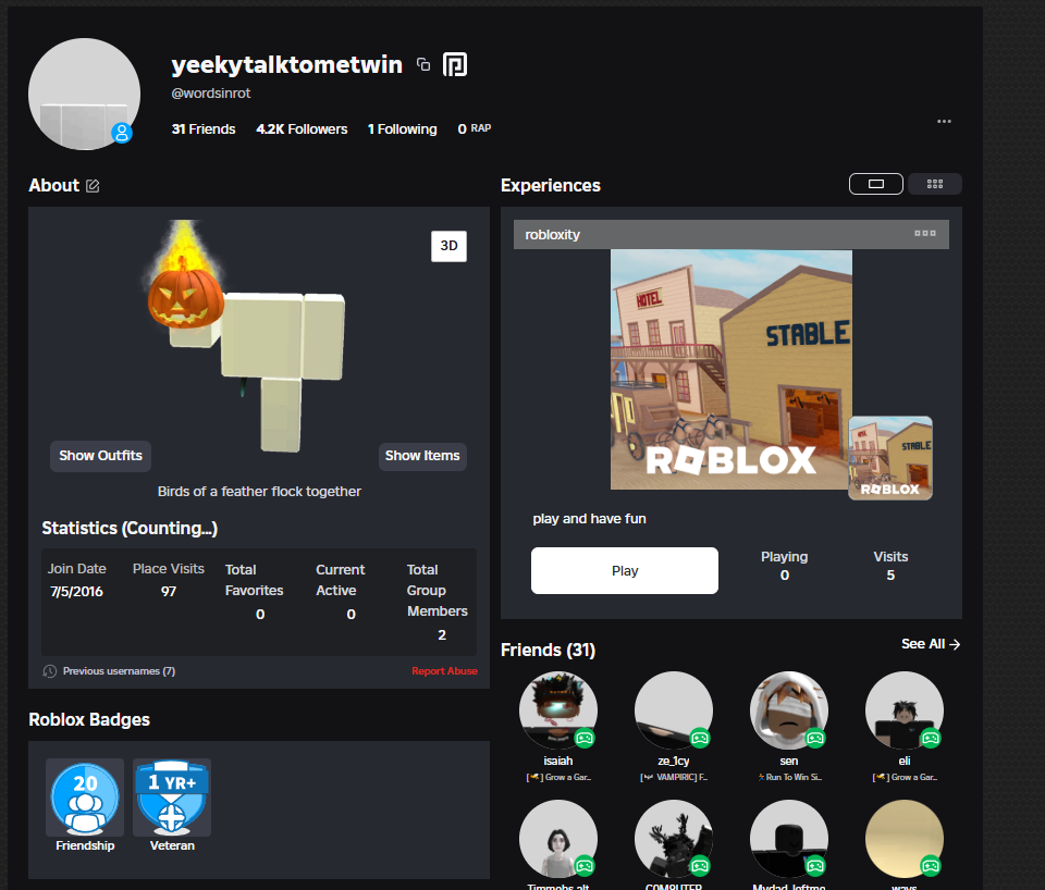 STACKED ROBLOX ACCOUNT (headless, KORBLOX, Builders club, 2015) read ...