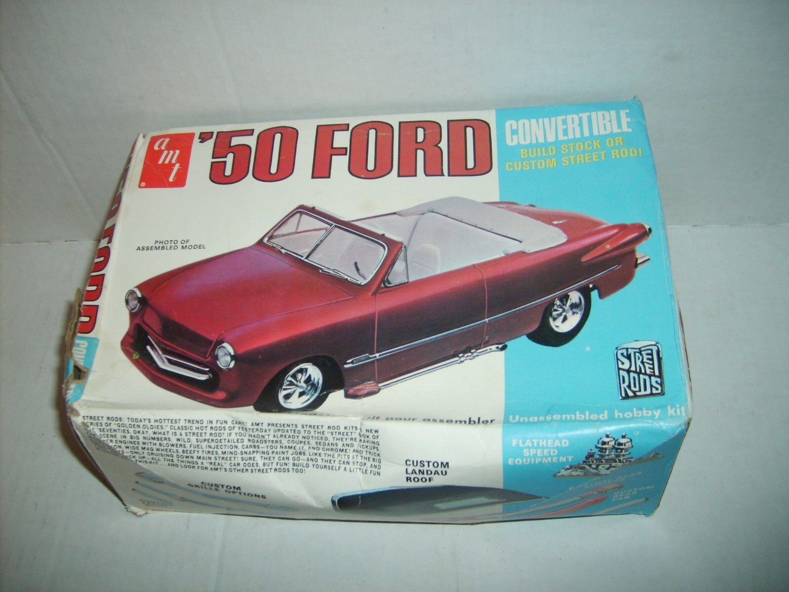 AMT T353 1950 Ford Convertible 3n1 Vintage Model Car Mountain Kit 1/25 ...