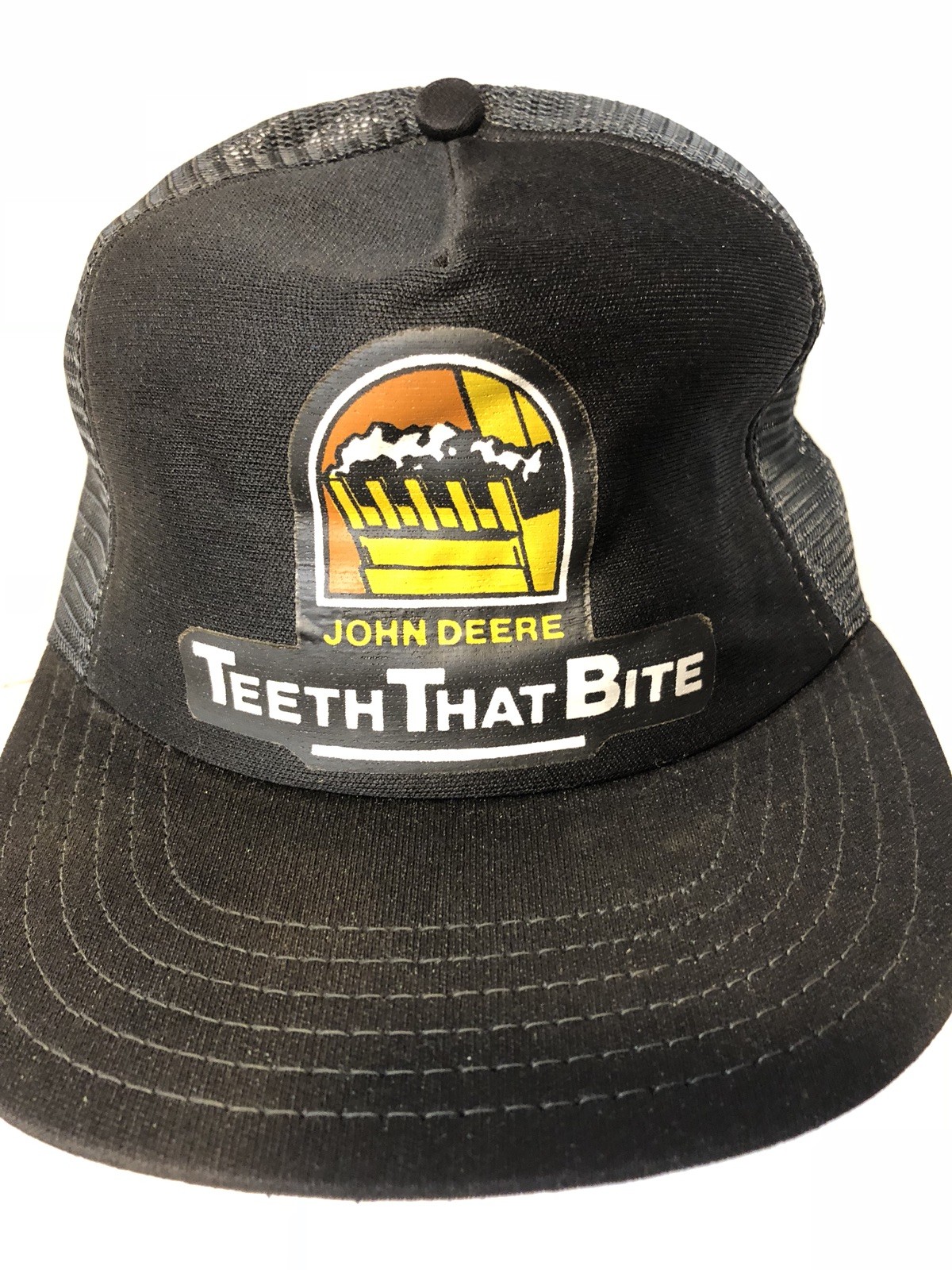 Vintage John Deere Teeth That Bite Black Trucker Base… - Gem
