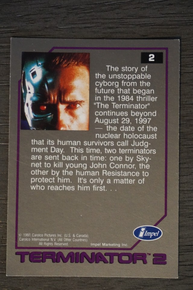 Terminator 2 1991 Trading Card (Pick Your Card) | eBay