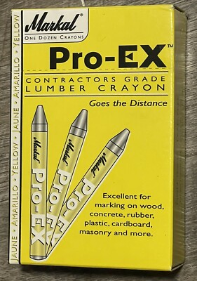 Markal Pro-Ex Contractors Grade Lumber Crayon Yellow 12-pack | eBay