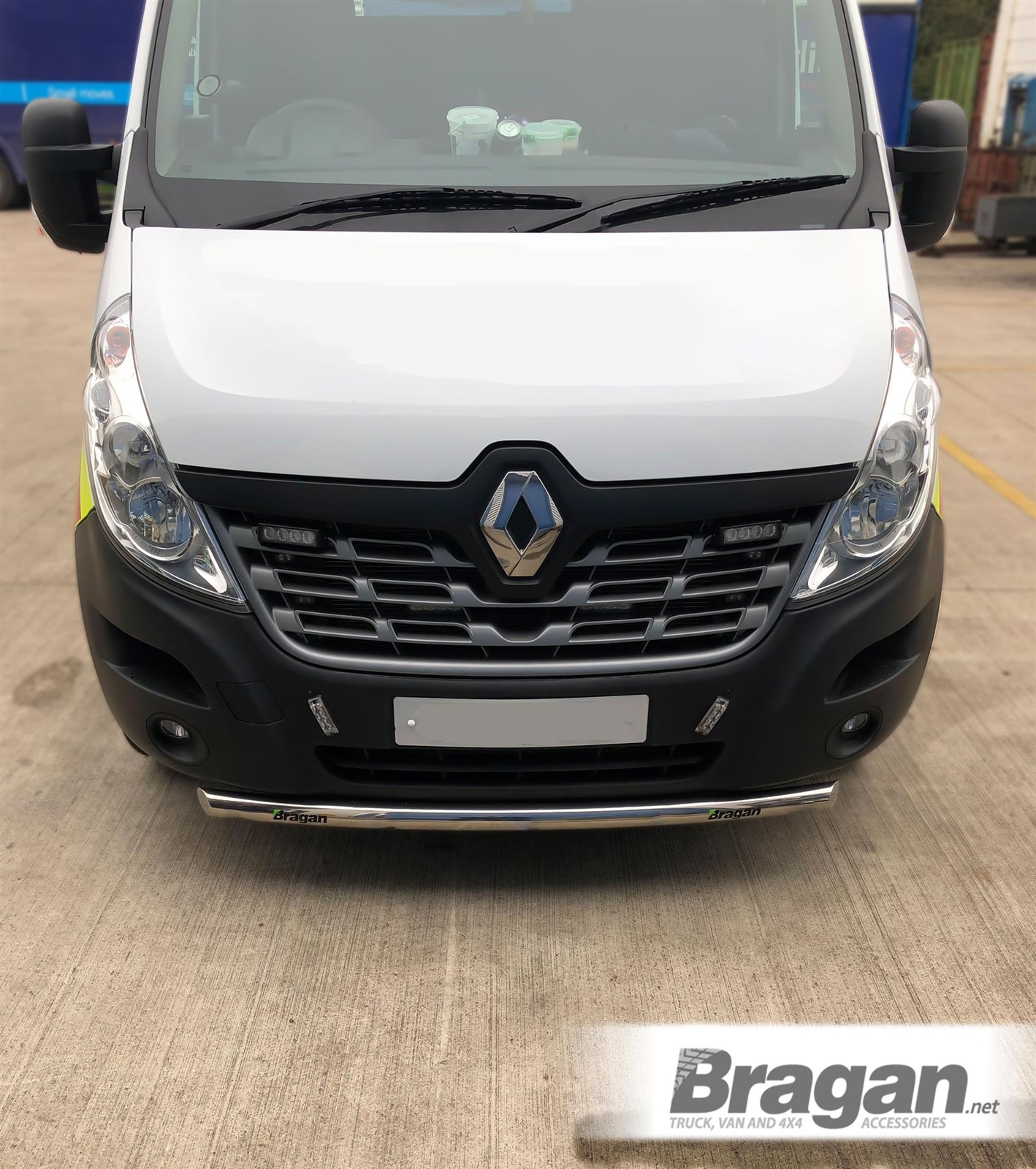 Bumper Spoiler Nudge Bars To Fit Renault Master 2010-2018 Polished ...