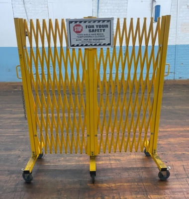 20ft Safety Barricade Gate Restricted Area Barrier Extendable Folding ...