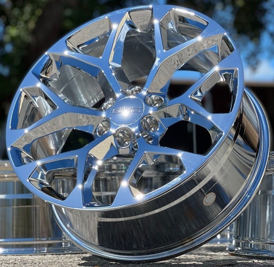 Chrome GMC Sierra Snowflake Wheels Rims 20" Yukon Denali CK156 2022 ...