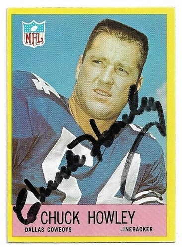 CHUCK HOWLEY 1967 Philadelphia Signed Autographed card #53 Dallas ...
