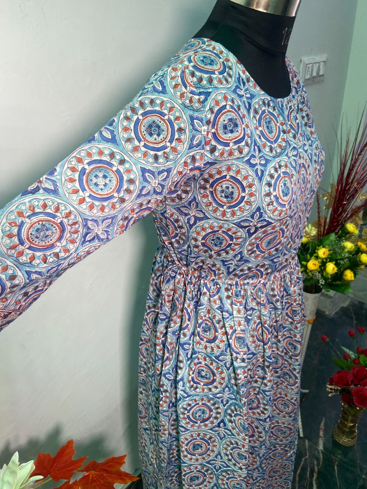 Woman Block Print Long Frok Dress AAA Quality Fabric New Design Girls ...